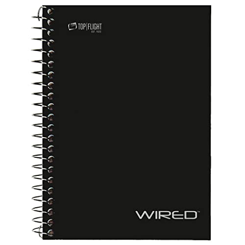 Top Flight Wired Personal Wirebound Notebook, 100 Sheets, College Rule, 7 x 5 Inches, 1 Notebook, Cover May Vary (33185)