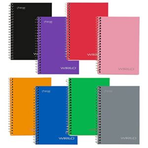 Top Flight Wired Personal Wirebound Notebook, 100 Sheets, College Rule, 7 x 5 Inches, 1 Notebook, Cover May Vary (33185)