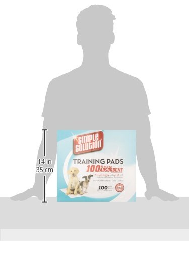 Simple Solution Training Puppy Pads - 6 Layer Dog Pee Pads, Absorbs Up to 6 Cups of Liquid - 23x24in - 100 Count