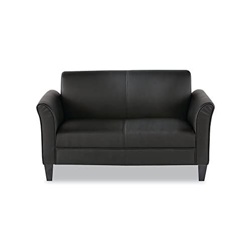 Alera ALERL22LS10B 55.5 in. x 31.5 in. x 33.07 in. Reception Lounge Furniture Loveseat - Black