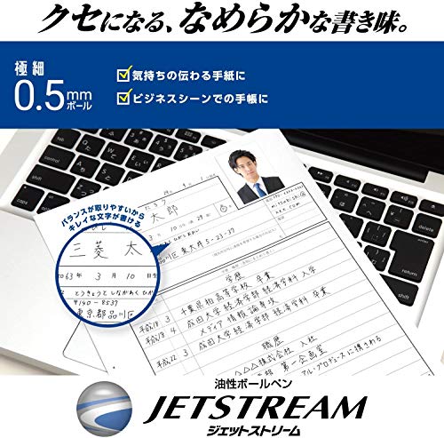 uni Jetstream 0.5 mm Ballpoint Multi Pen and 0.5 mm Pencil, Black Body (MSXE510005.24)