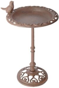 esschert design usa fb165 cast iron standing bird bath