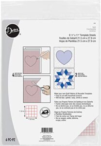 dritz 3414 non-slip vinyl template sheets (6-count)