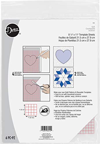 Dritz 3414 Non-Slip Vinyl Template Sheets (6-Count)