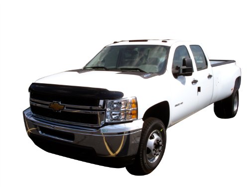 Auto Ventshade [AVS] Bugflector II Hood Shield | 2011 - 2014 Silverado 2500HD & 3500HD, High Profile, Smoke, 1 pc. | 25102