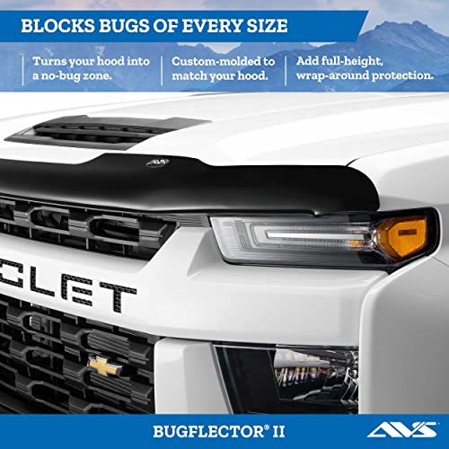 Auto Ventshade [AVS] Bugflector II Hood Shield | 2011 - 2014 Silverado 2500HD & 3500HD, High Profile, Smoke, 1 pc. | 25102