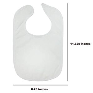 Neat Solutions 2-Ply Knit Terry Solid Color Feeder Bibs in White - 10 Count(Pack of 1)