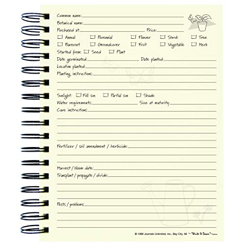 Write it Down Journals Unlimited Gardening Journal - Dk Green, 7.5" x 9" in. (jo/x0)