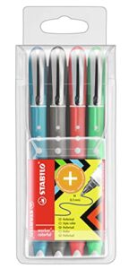 stabilo worker colorful rollerball pen medium 0.8mm tip 0.5mm line [pack of 4]