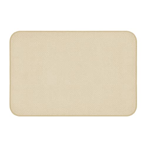 House, Home and More Skid-Resistant Carpet Indoor Area Rug Floor Mat - Ivory Cream - 2 Feet X 3 Feet