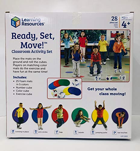 Learning Resources Ready, Set, Move! Classroom Activity Set, Classroom Game, Student Activities, 28 Piece Set, Ages 4+