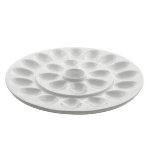 10 strawberry street whittier 13" egg platter, white