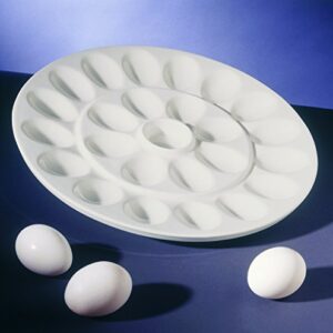 10 Strawberry Street Whittier 13" Egg Platter, White