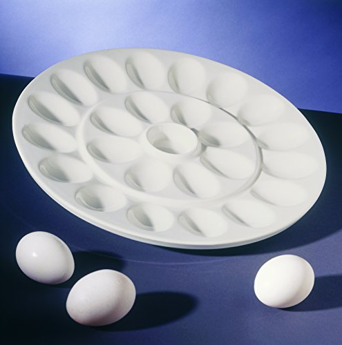 10 Strawberry Street Whittier 13" Egg Platter, White