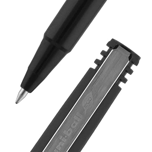 Uniball Rollerball Pen, 0.7 mm, Black: 12 Pens Total