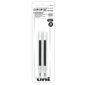 uni ball 70207pp black ub207 gel refill 2 count