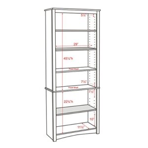 Prepac Home Espresso 6-shelf Bookcase