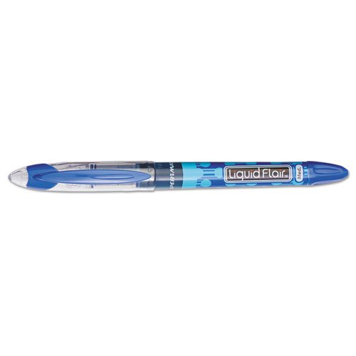 Paper Mate Products - Liquid Expresso Pen, Medium Point, Nontoxic, Blue - Sold as 1 DZ - Liquid Expresso Marker Pen offers the extra-smooth feel of a fountain pen. The translucent barrel displays the available ink supply. Quick-drying ink prevents smearin