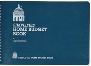 dome publishing co inc home budget book, 64 pages, 10-1/2 x 7-1/2 inches, teal (dom840)