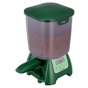 fish mate p7000 large capacity, rain-resistant pond fish feeder