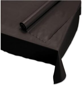 hoffmaster plastic roll tablecover, 40" x 100 ft, black