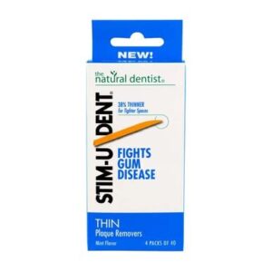 The Natural Dentist Stim-U-Dent Plaque Removers, Thin, Mint Flavor -160 ct.