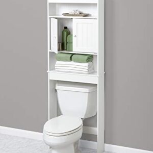 Zenna Home Cottage Over-The-Toilet Bathroom, 3 Shelf spacesaver, White