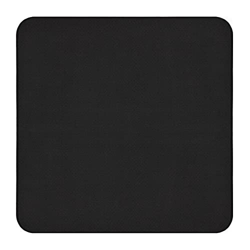 House, Home and More Skid-Resistant Carpet Indoor Area Rug Floor Mat - Black - 3 Feet X 3 Feet