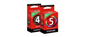 lexmark 18c2255 4 & 5 x2690 x4690 x5690 z2390 z2490 ink cartridge (black & color, 2-pack) in retail packaging.