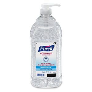 purell advanced hand sanitizer refreshing gel, clean scent, 2-liter pump bottle (pack of 1). 9625-04