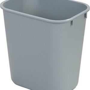 Carlisle FoodService Products 34292823 Plastic Deskside Wastebasket, 28 Quart, Gray