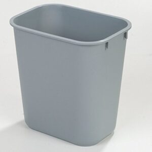 Carlisle FoodService Products 34292823 Plastic Deskside Wastebasket, 28 Quart, Gray