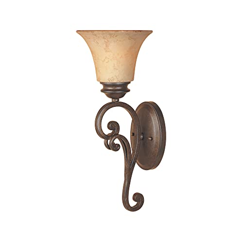 Designers Fountain 81801-FSN Mendocino Wall Sconce, Forged Sienna