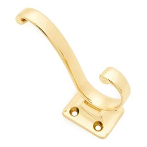 rk international rki 5801-polished coat & hat r.k. international hk 5801 plain coat and hat hook, polished brass