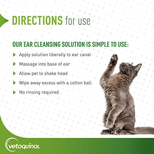 Vetoquinol Ear Cleansing Solution for Dogs and Cats - 8oz