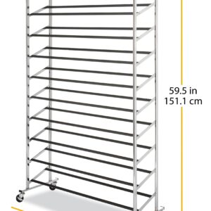 Whitmor 10 Tier Shoe Tower, 50-PAIR, Chrome