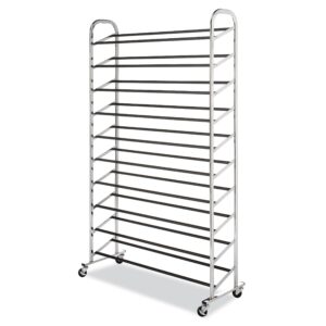 Whitmor 10 Tier Shoe Tower, 50-PAIR, Chrome