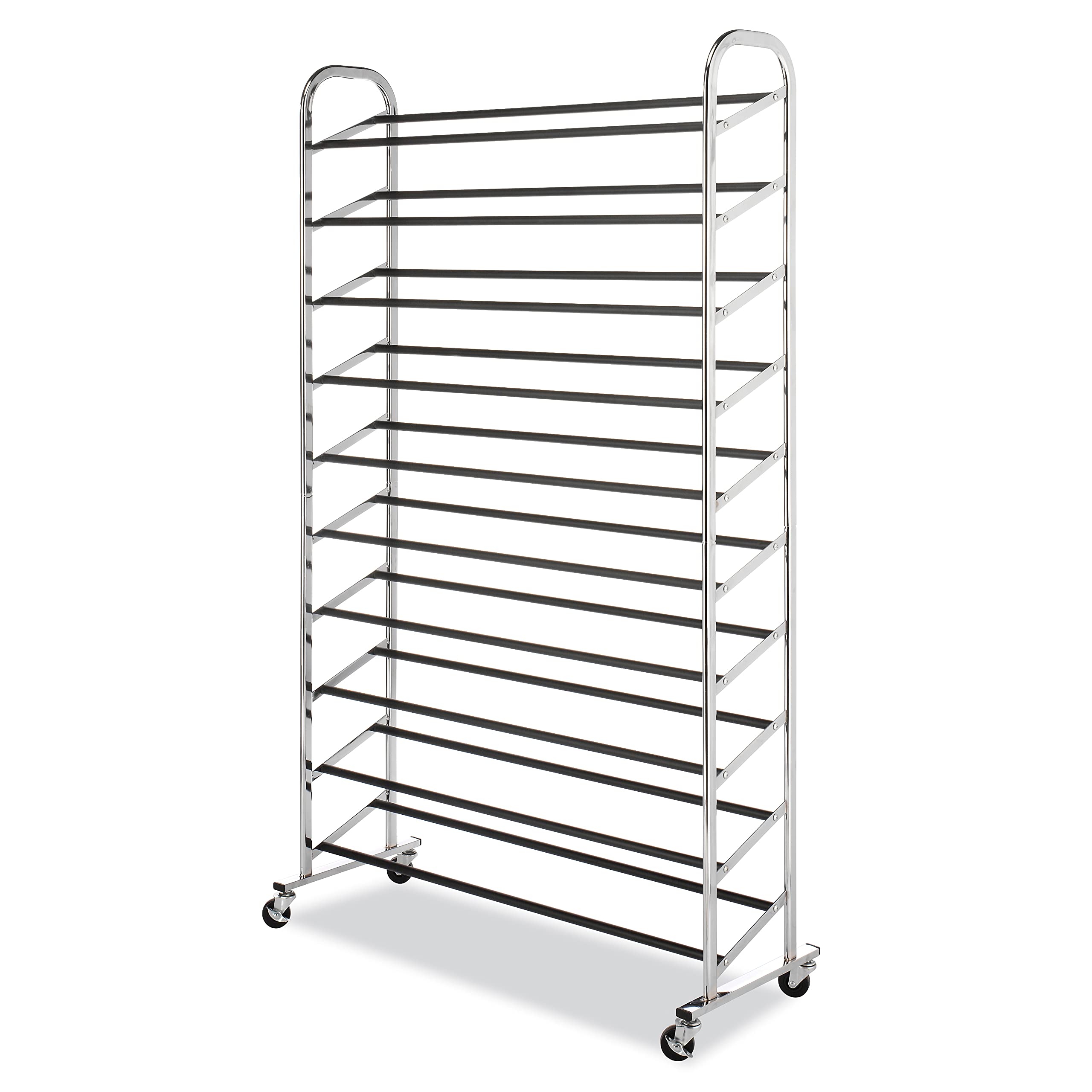 Whitmor 10 Tier Shoe Tower, 50-PAIR, Chrome