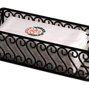 American Metalcraft SFBB5312 5” x 12” Rectangular Wrought Iron Scroll Basket