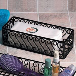 American Metalcraft SFBB5312 5” x 12” Rectangular Wrought Iron Scroll Basket