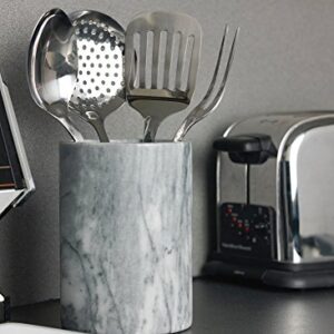 Fox Run Marble Utensil Holder, White