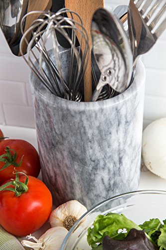 Fox Run Marble Utensil Holder, White