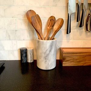 Fox Run Marble Utensil Holder, White