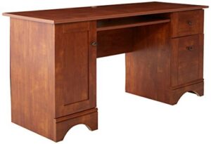 sauder computer desk, brushed maple finish