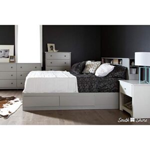 South Shore Vito Mates Bed with 2 Drawers, Queen 60-inch, Pure White