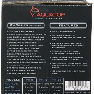 Aquatop 39001810: Pump MaxFlow Power Head 211Gph