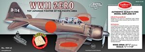 guillow's wwii zero laser cut model kit small