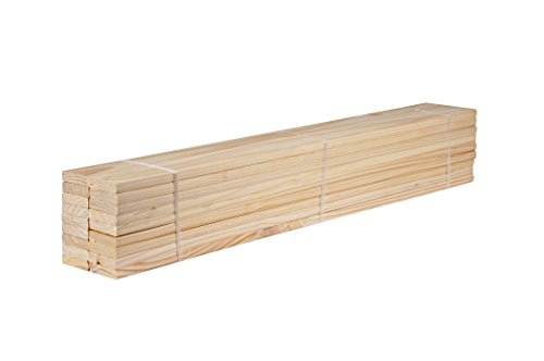 Palace Imports Pack of 18 Loose 100% Solid Pine Wood Slats for Twin Size Beds and Bunk Beds, 39.5”L x 2.75”W x 0.75”H