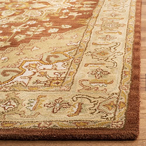 SAFAVIEH Heritage Collection 2' x 3' Rust / Gold HG345A Handmade Traditional Oriental Premium Wool Accent Rug