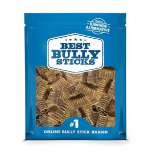 best bully sticks premium 3 inch beef trachea dog chews (50 pack) - all-natural, grain-free, 100% beef, single-ingredient dog treat chew - promotes dental health